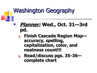 5 Regions Of Washington | PPT