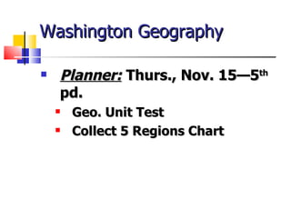 5 Regions Of Washington | PPT