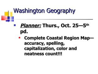 5 Regions Of Washington | PPT