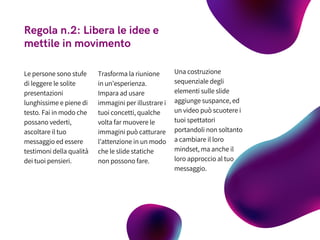 5 regole d'oro per le tue presentazioni online e offline | PDF