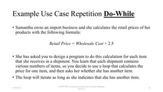 5 Repetition Structures | PPTX