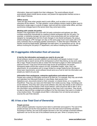 5 Requirementsfor Enterpris Social Software | PDF