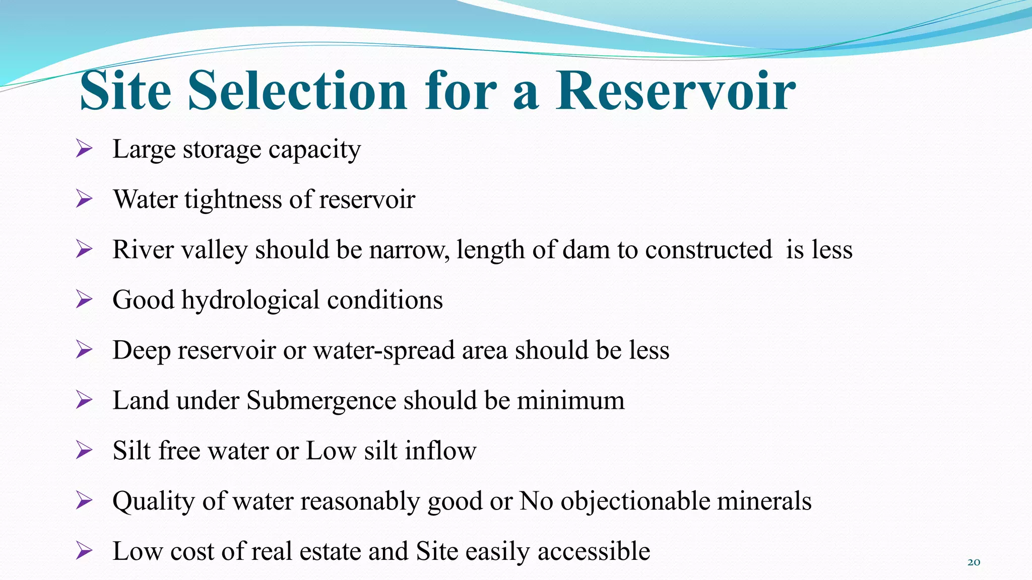 5 Reservoir Planning | PPTX