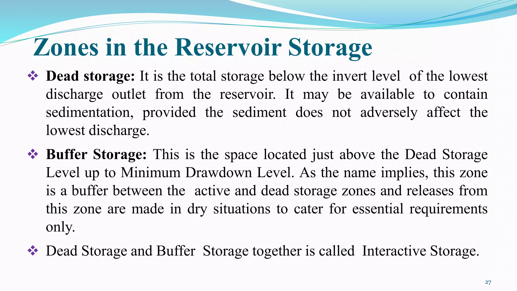 5 Reservoir Planning | PPTX