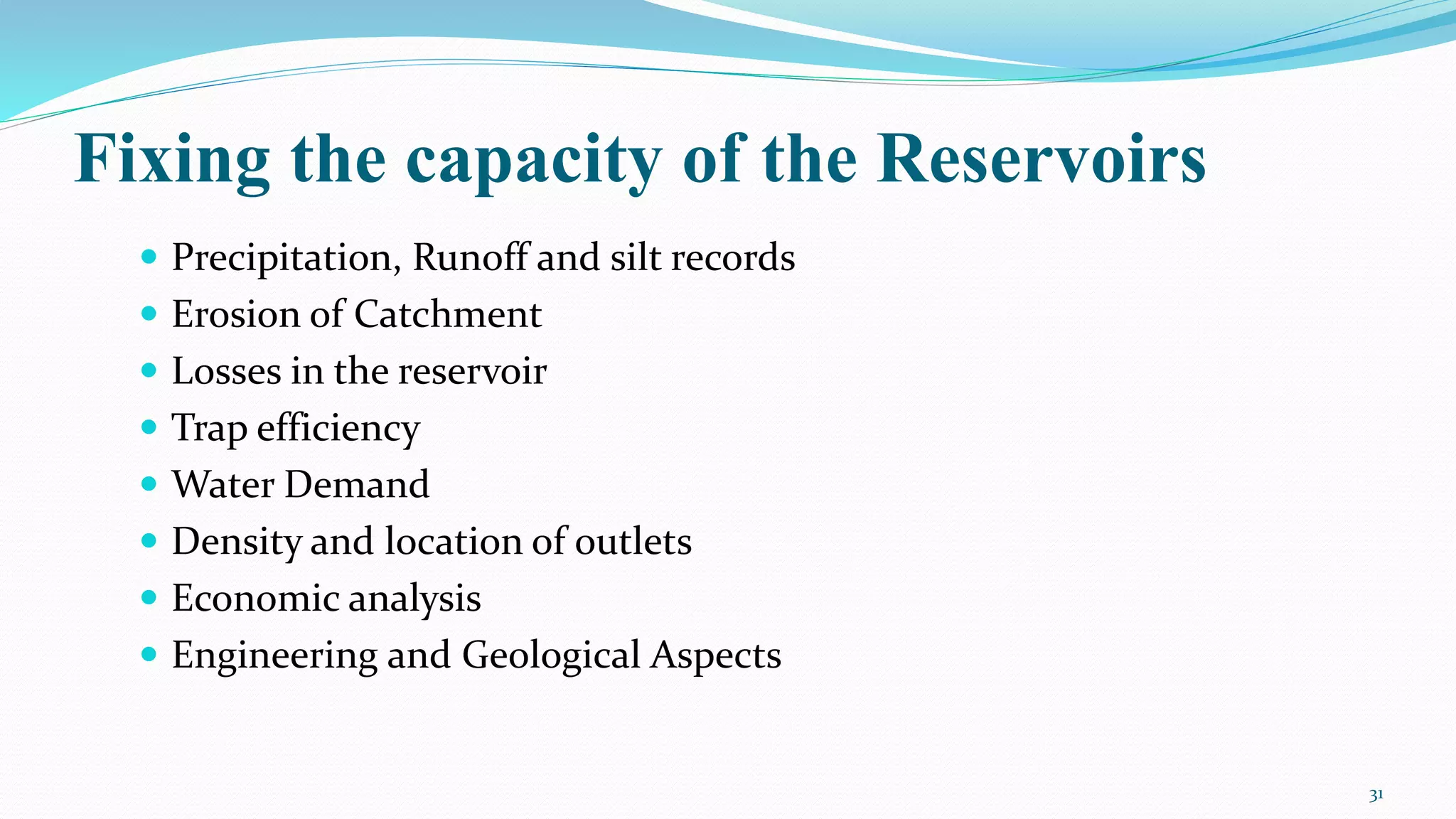 5 Reservoir Planning | PPTX