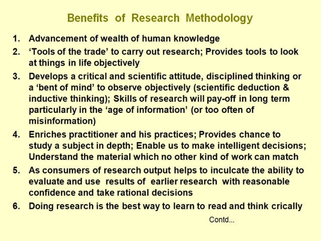 Research Methodology presentation for Ph.D | PPTX | Science