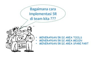 5R for Maintenance untuk pemula, fungsi dan contoh pengaplikasian 5R | PPTX