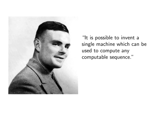 Building a Turing Machine emulator to explore Turing's great ideas | PPT