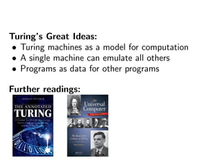 Building a Turing Machine emulator to explore Turing's great ideas | PPT