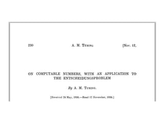 Building a Turing Machine emulator to explore Turing's great ideas | PPT