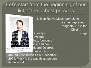 The world's five the richest persons.pptx