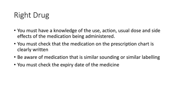 5 rights of medication safety. final | PPTX | Pharmaceutical Drugs ...