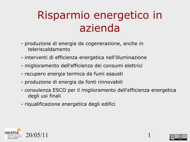 5 Risparmio Energetico | PPT