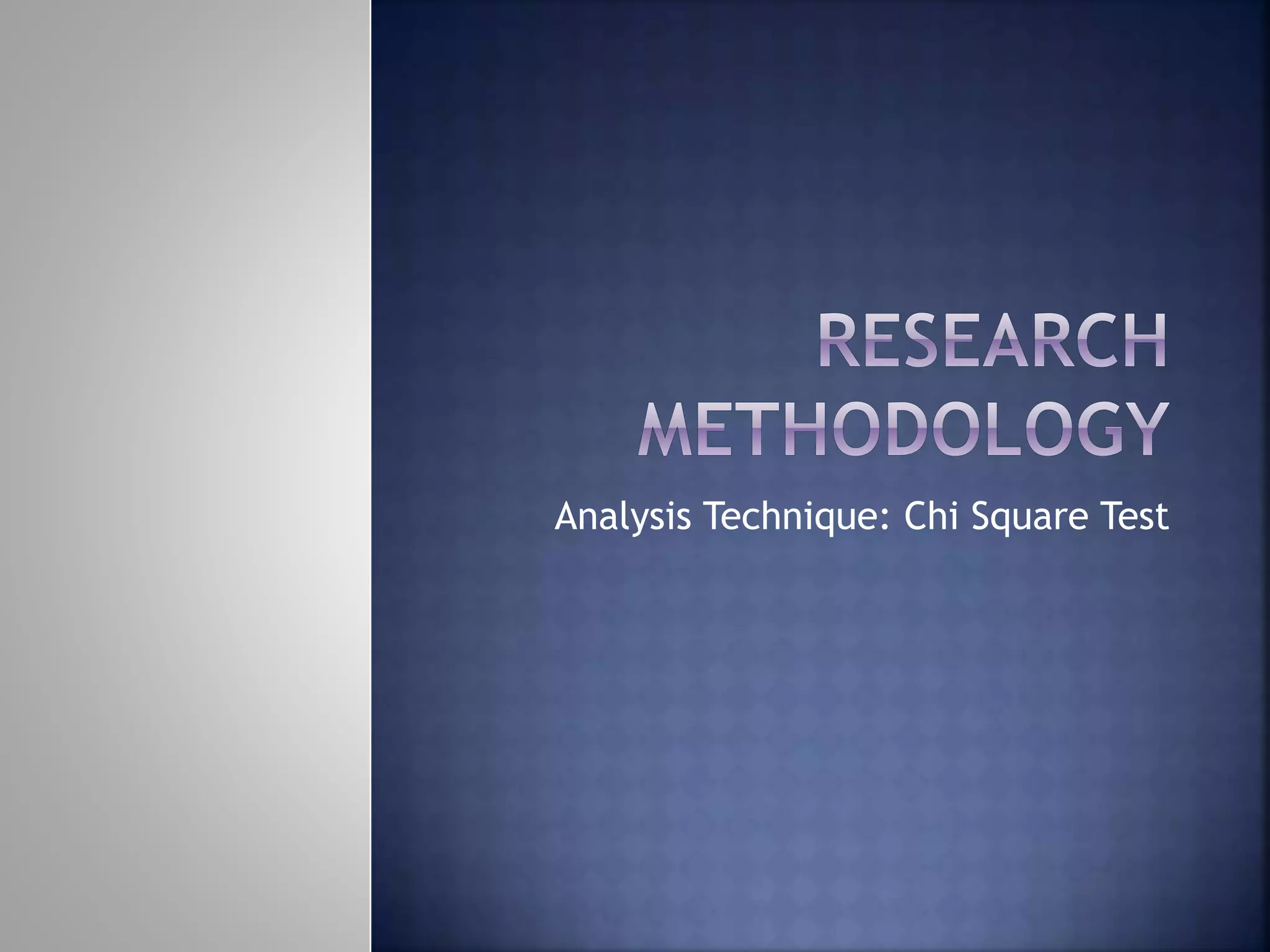 Research Methodology chi square test | PPTX