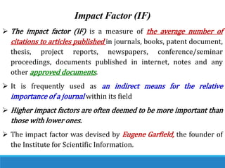 5 rm ls the impact factor of journals | PPTX