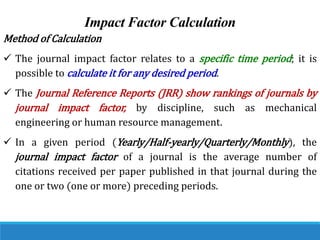 5 rm ls the impact factor of journals | PPTX