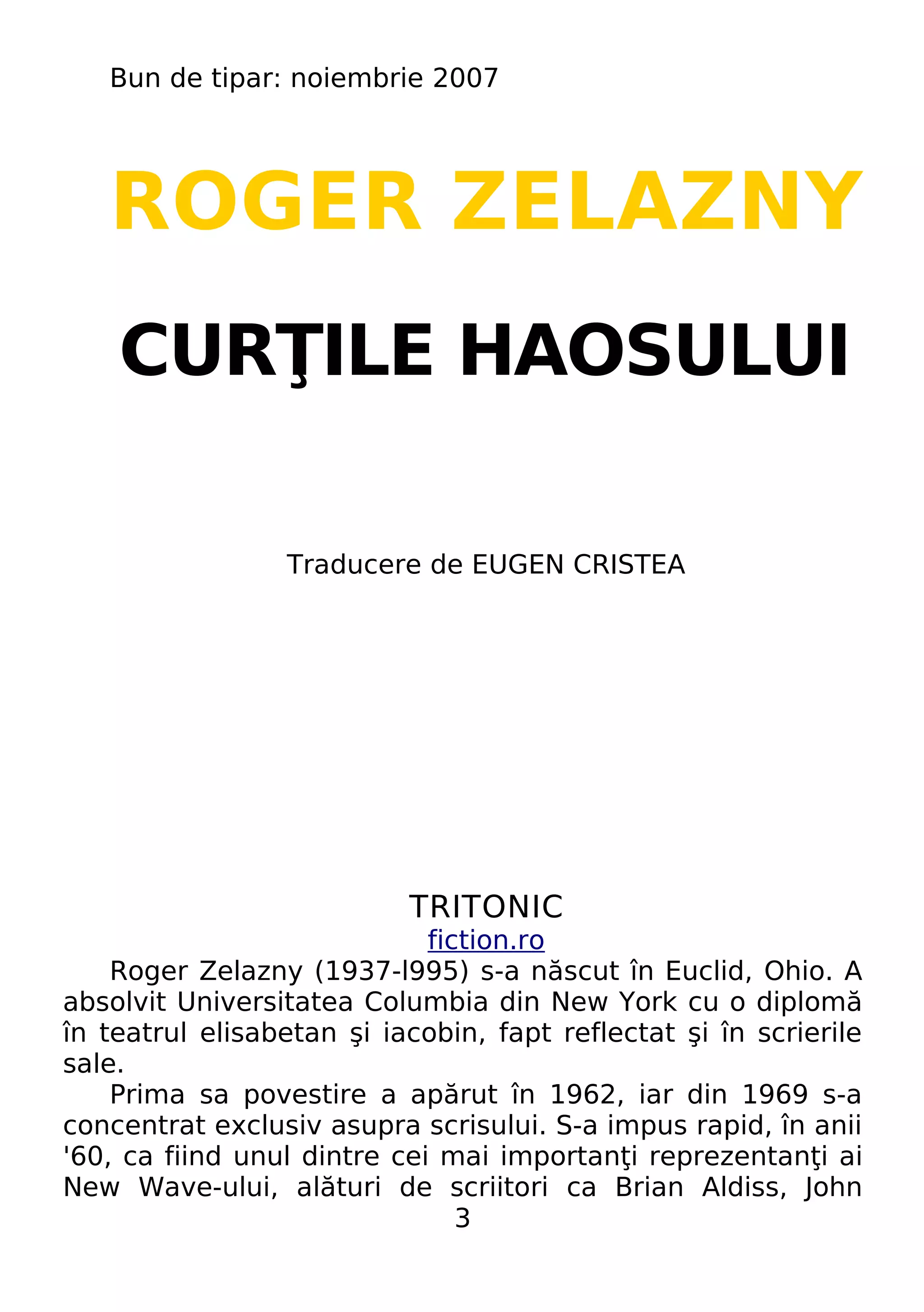 5 roger zelazny mana lui oberon | PDF