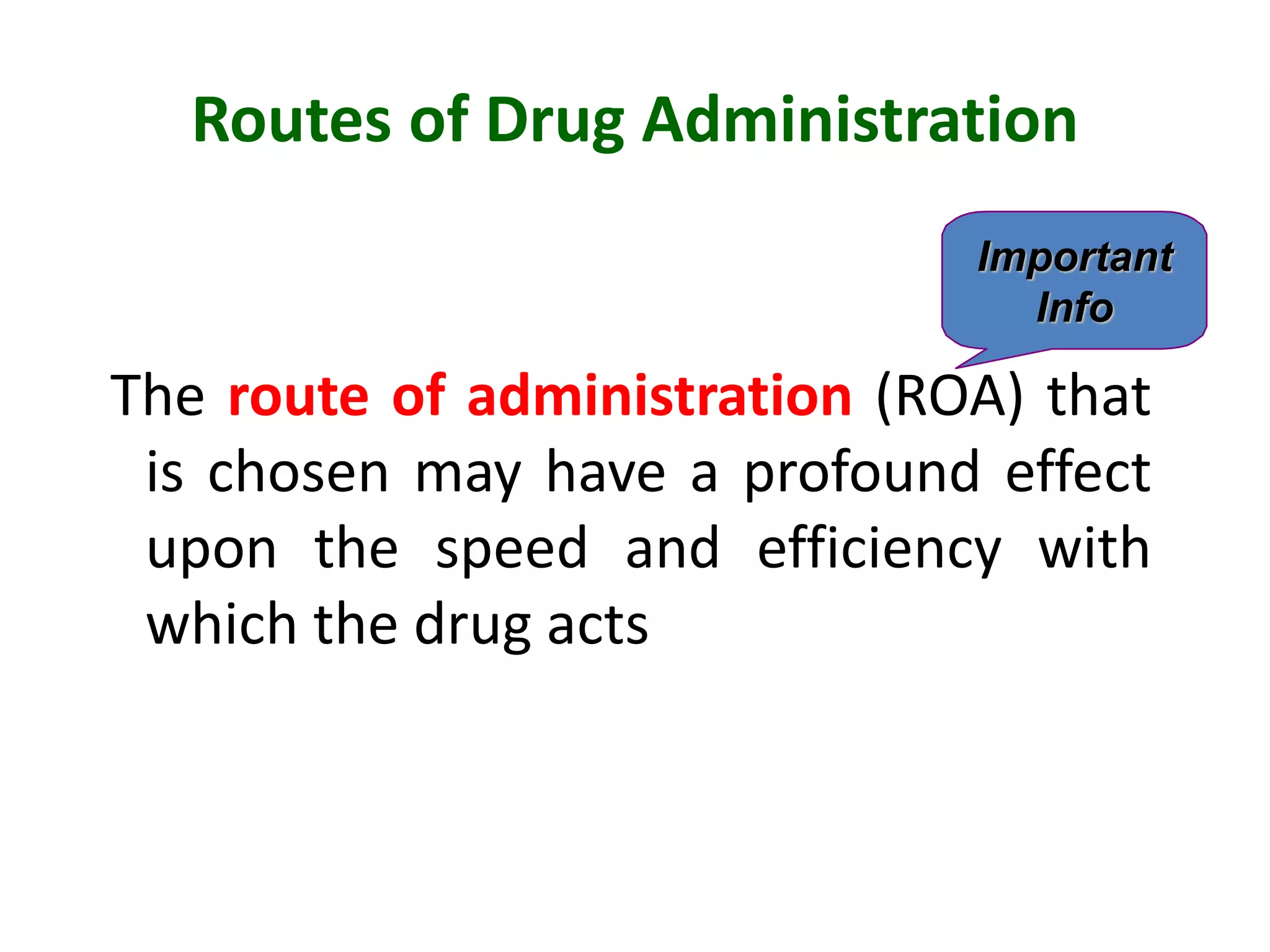 Routes of Drug Administration | PPTX