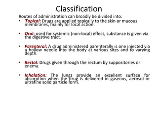 Routes of Drug Administration | PPTX