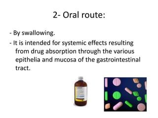 Routes of Drug Administration | PPTX