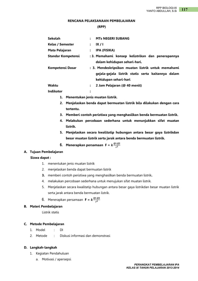 5 rpp kd 5 Fisika 9 | PDF
