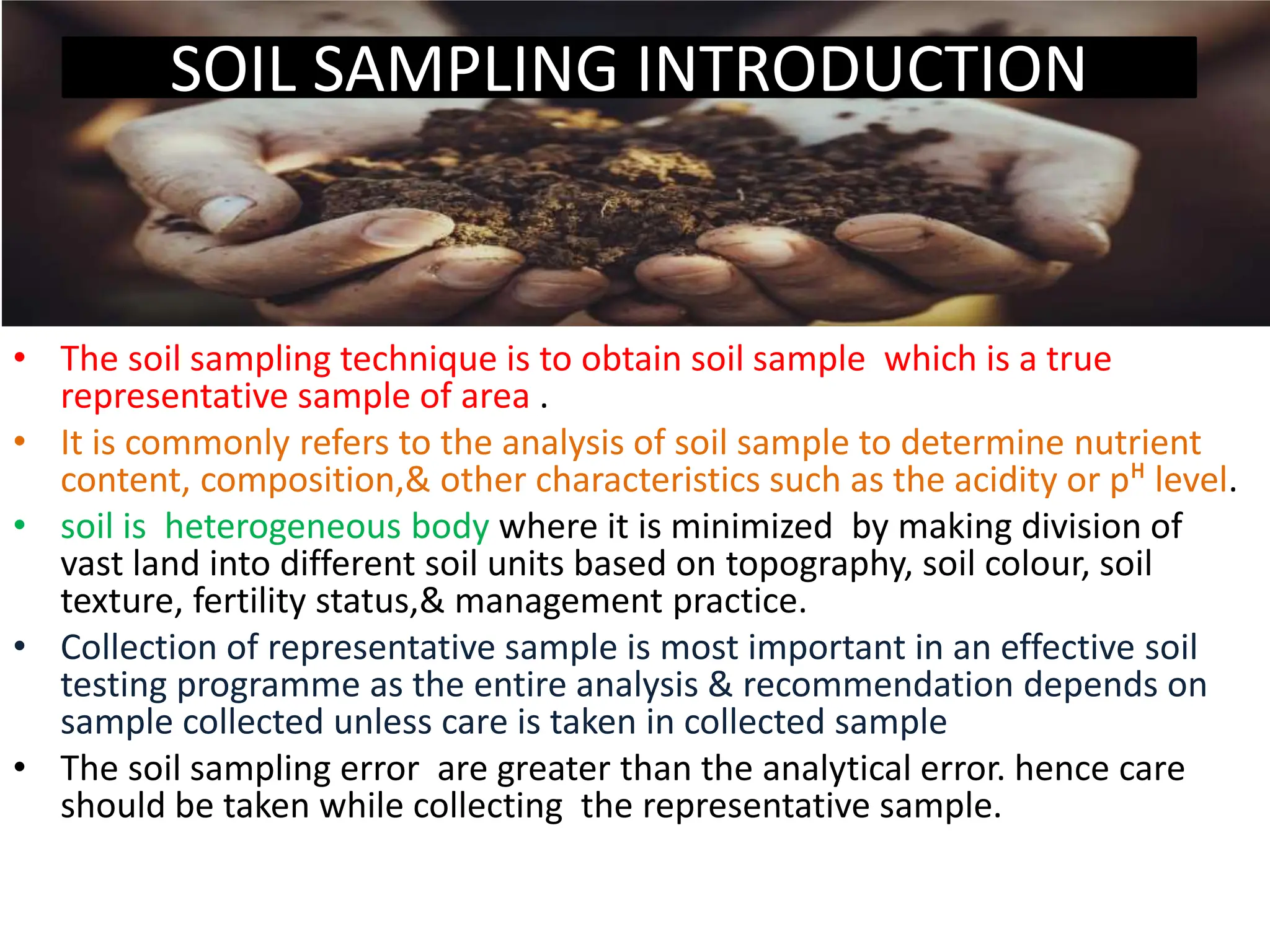 soilsample collection and preparation pptx | PPTX