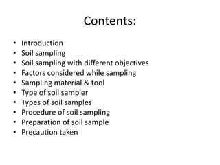 soilsample collection and preparation pptx | PPTX