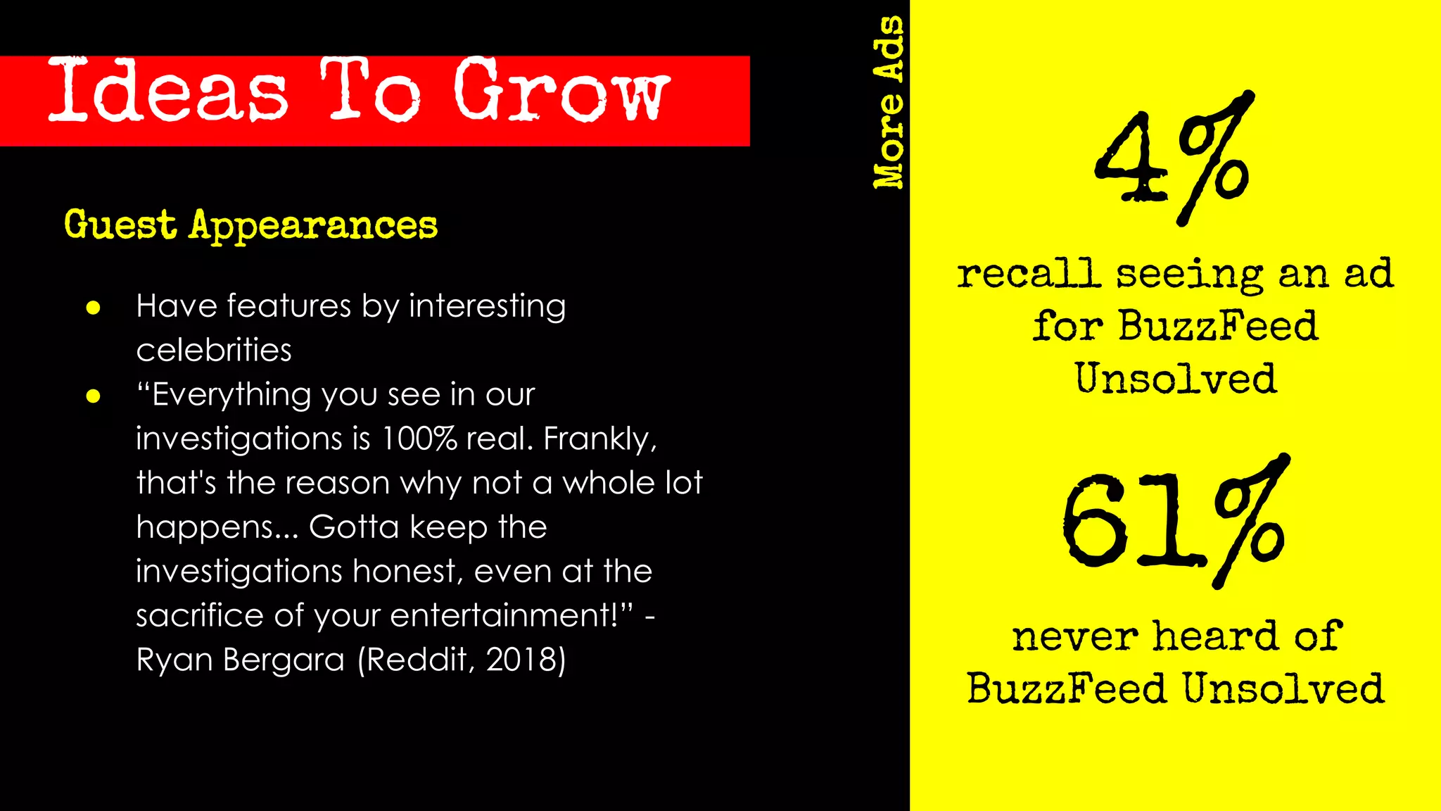 Com 400 Case Study: BuzzFeed Unsolved | PPTX