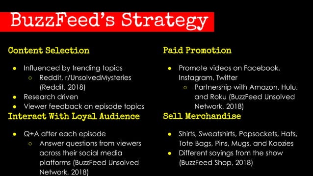 Com 400 Case Study: BuzzFeed Unsolved | PPTX