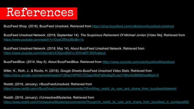 Com 400 Case Study: BuzzFeed Unsolved | PPT