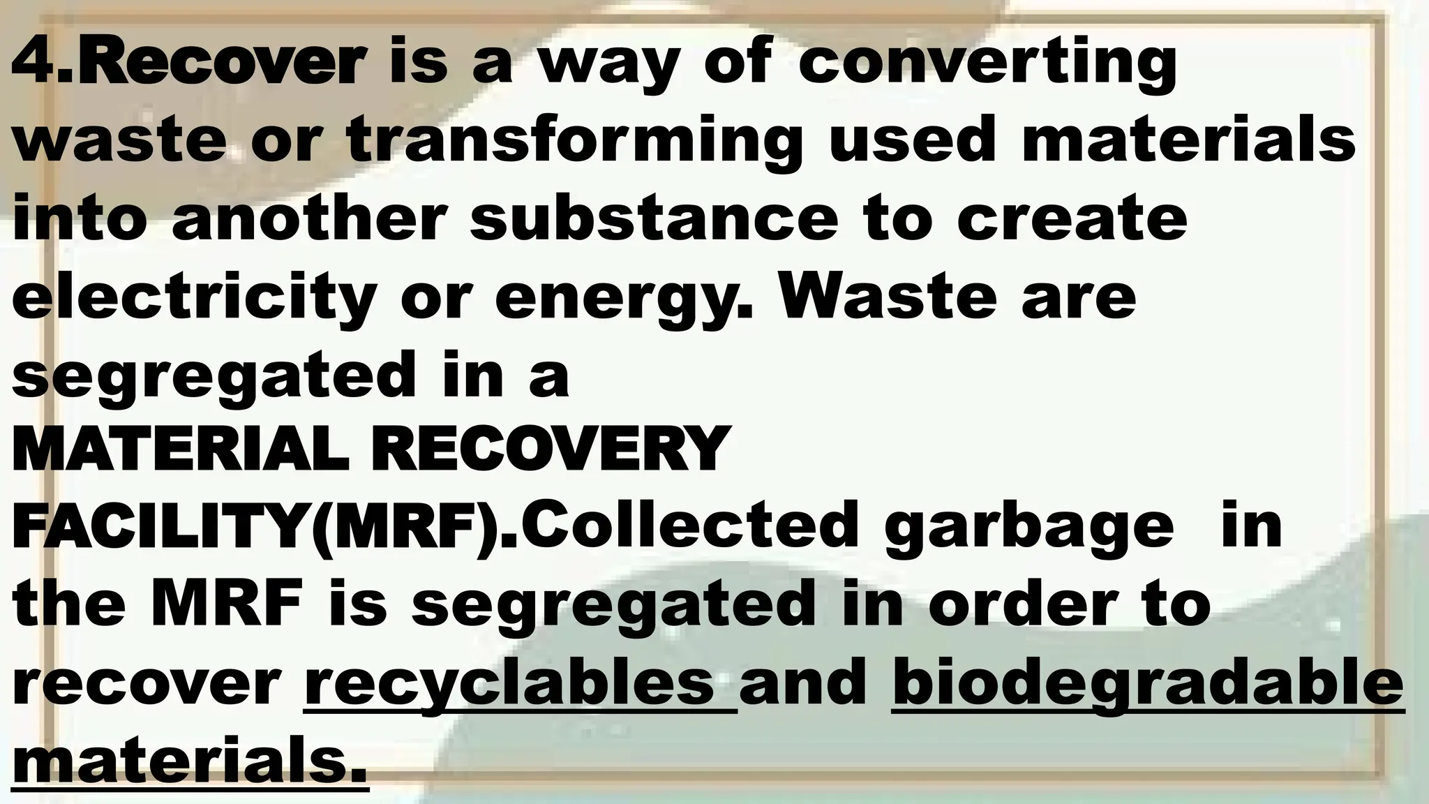 5rs.pptx recover recycle, reuse, repair, | PPTX