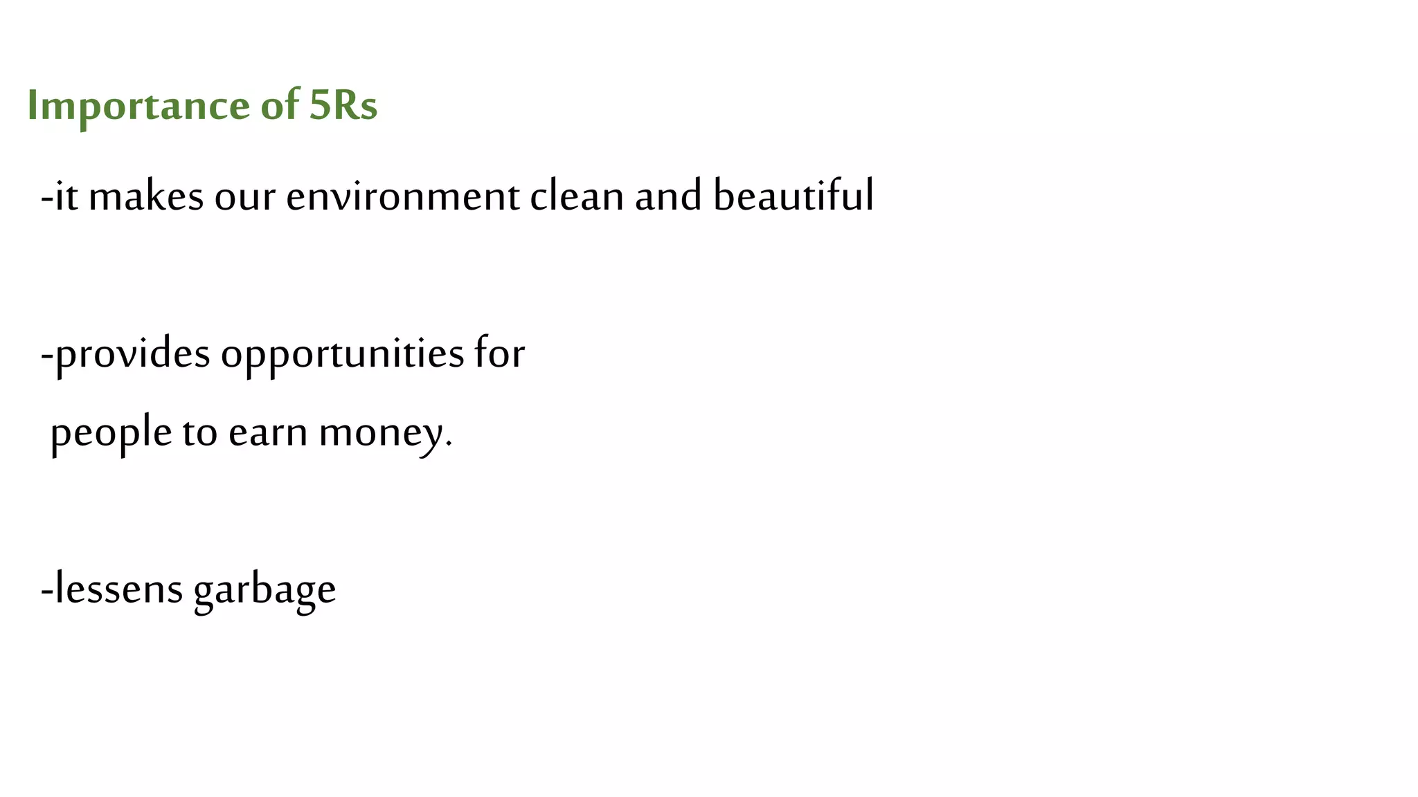 5Rs Waste Management | PPTX