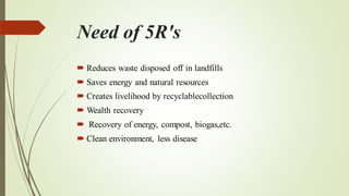 5 r's of Waste Management | PDF