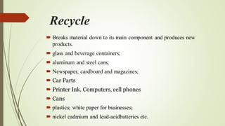 5 r's of Waste Management | PDF