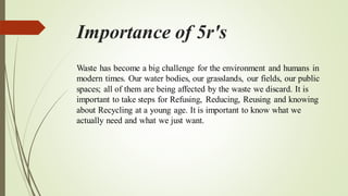 5 r's of Waste Management | PDF