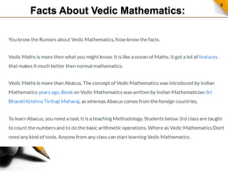 5 rumors about vedic mathematics | PPT | Hinduism | Religion & Spirituality