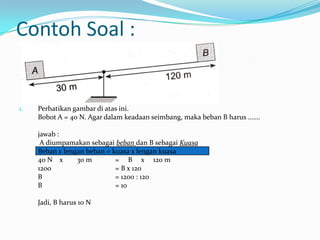keseimbangan pada tuas | PPTX