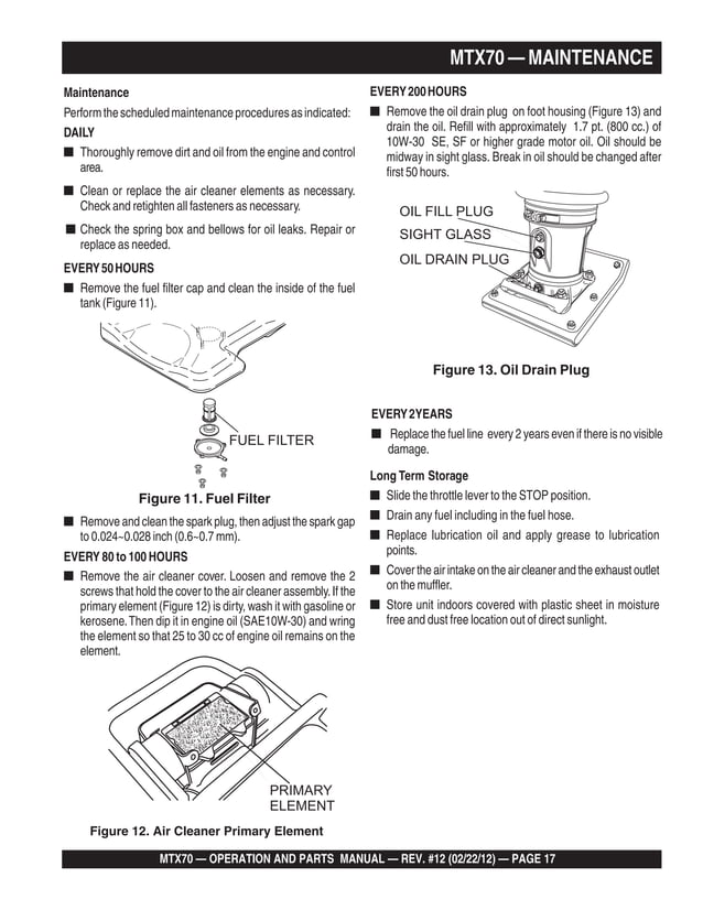 Multiquip MTX70 Rammers Operation and Parts Manual | PDF