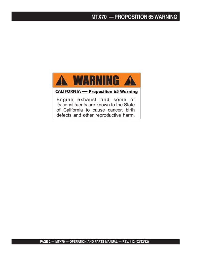 Multiquip MTX70 Rammers Operation and Parts Manual | PDF