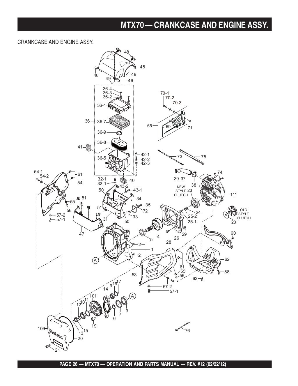 Multiquip MTX70 Rammers Operation and Parts Manual