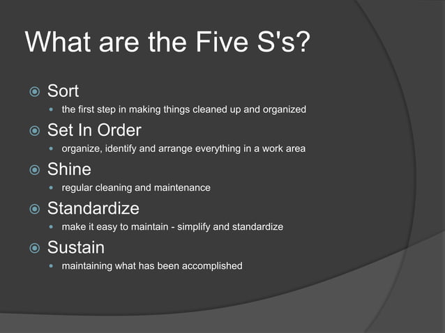 5 S | PPT