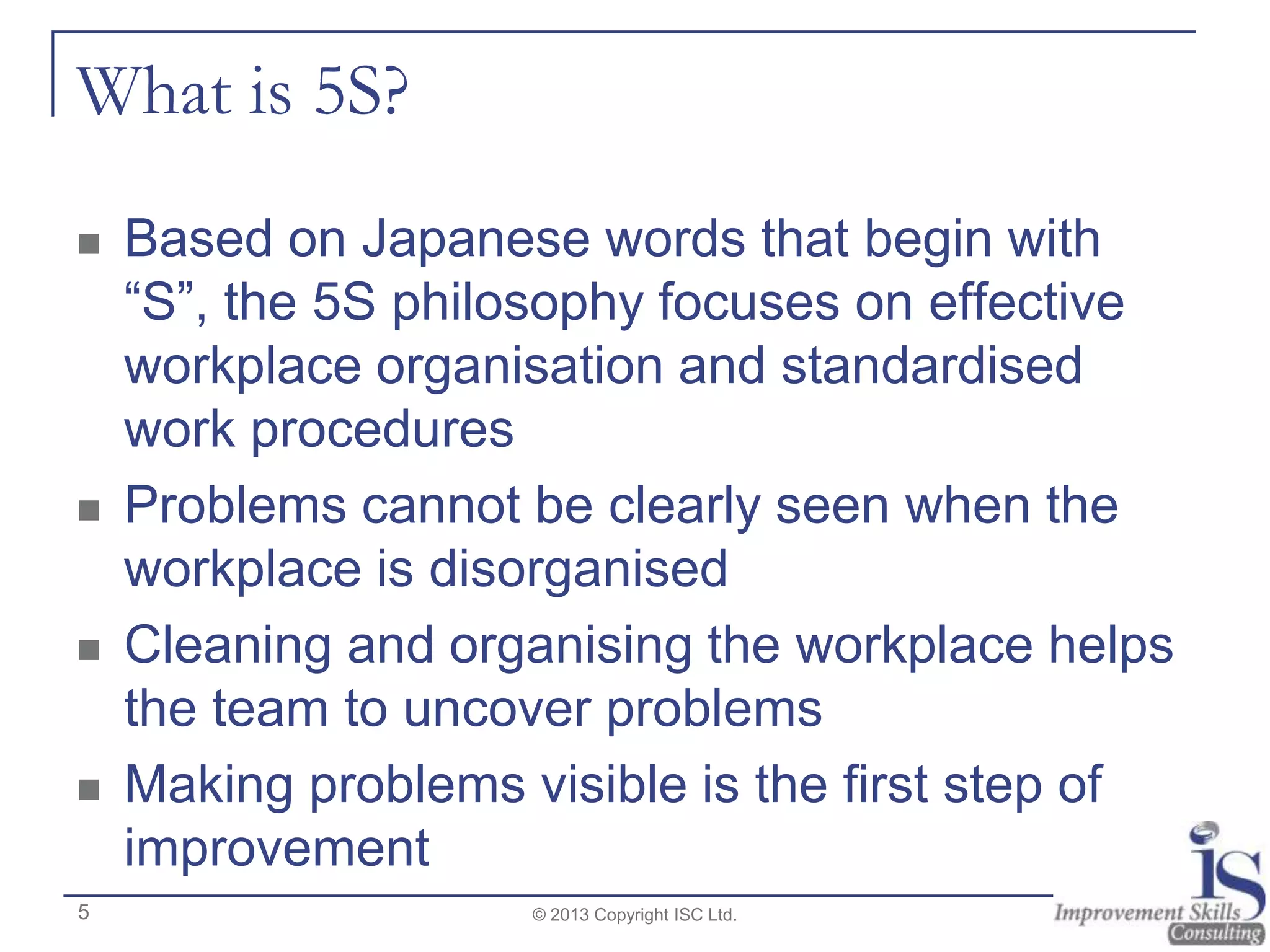 Office 5S implementation workshop | PPTX