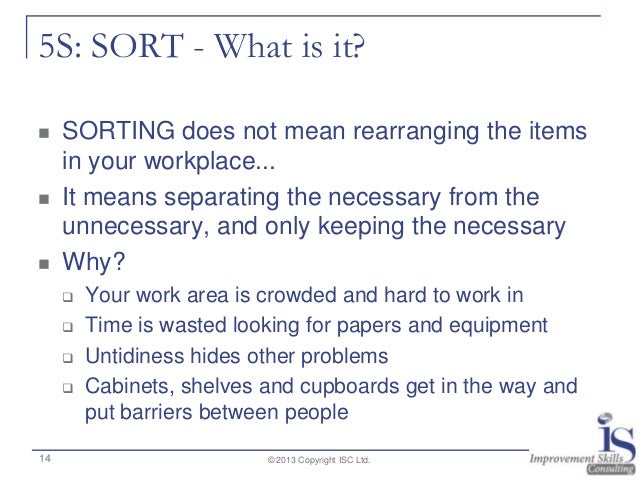 Office 5S implementation workshop