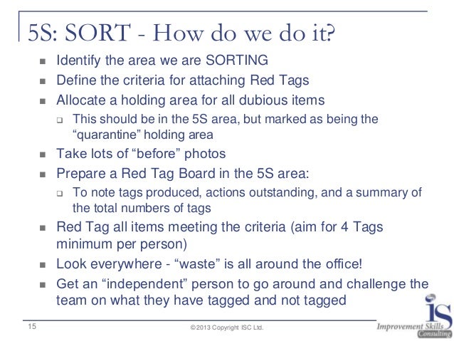 Office 5S implementation workshop