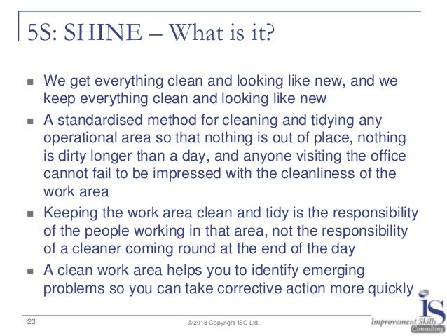 Office 5S implementation workshop