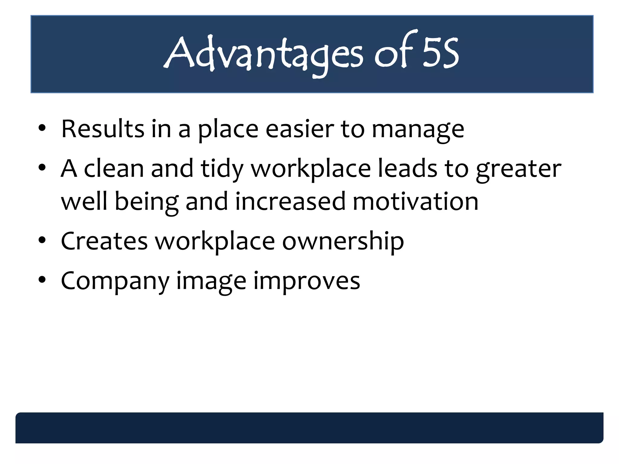 5S: A Workplace Organization Method | PPTX