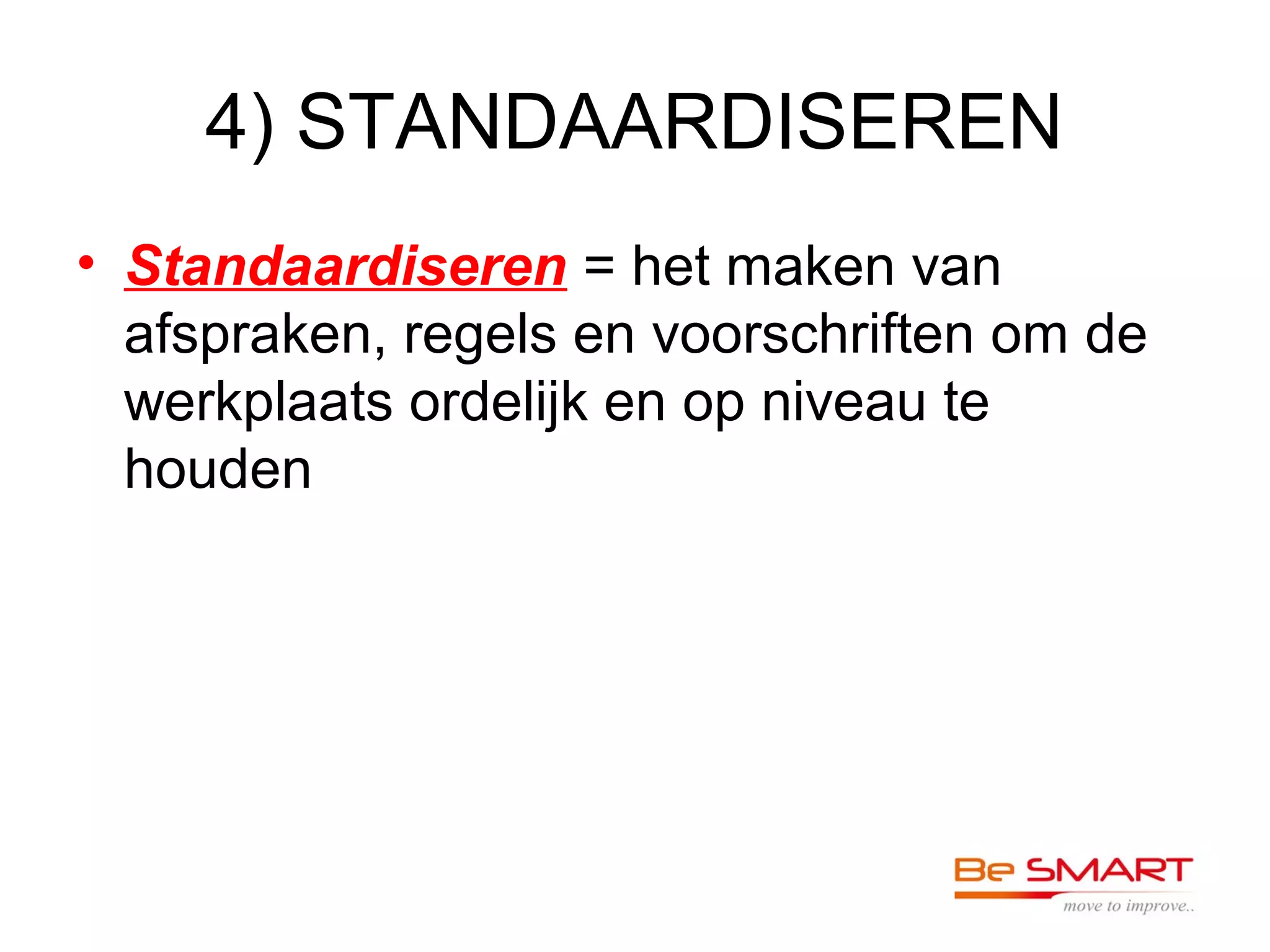 5S orde en netheid op de werkvloer | PPT