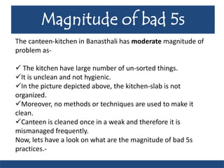 5s on college canteen kitchen | PPTX