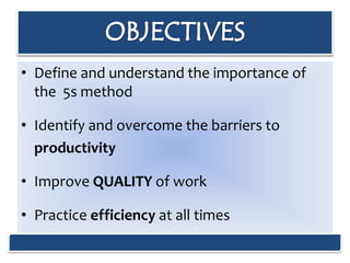 5s on college canteen kitchen | PPTX