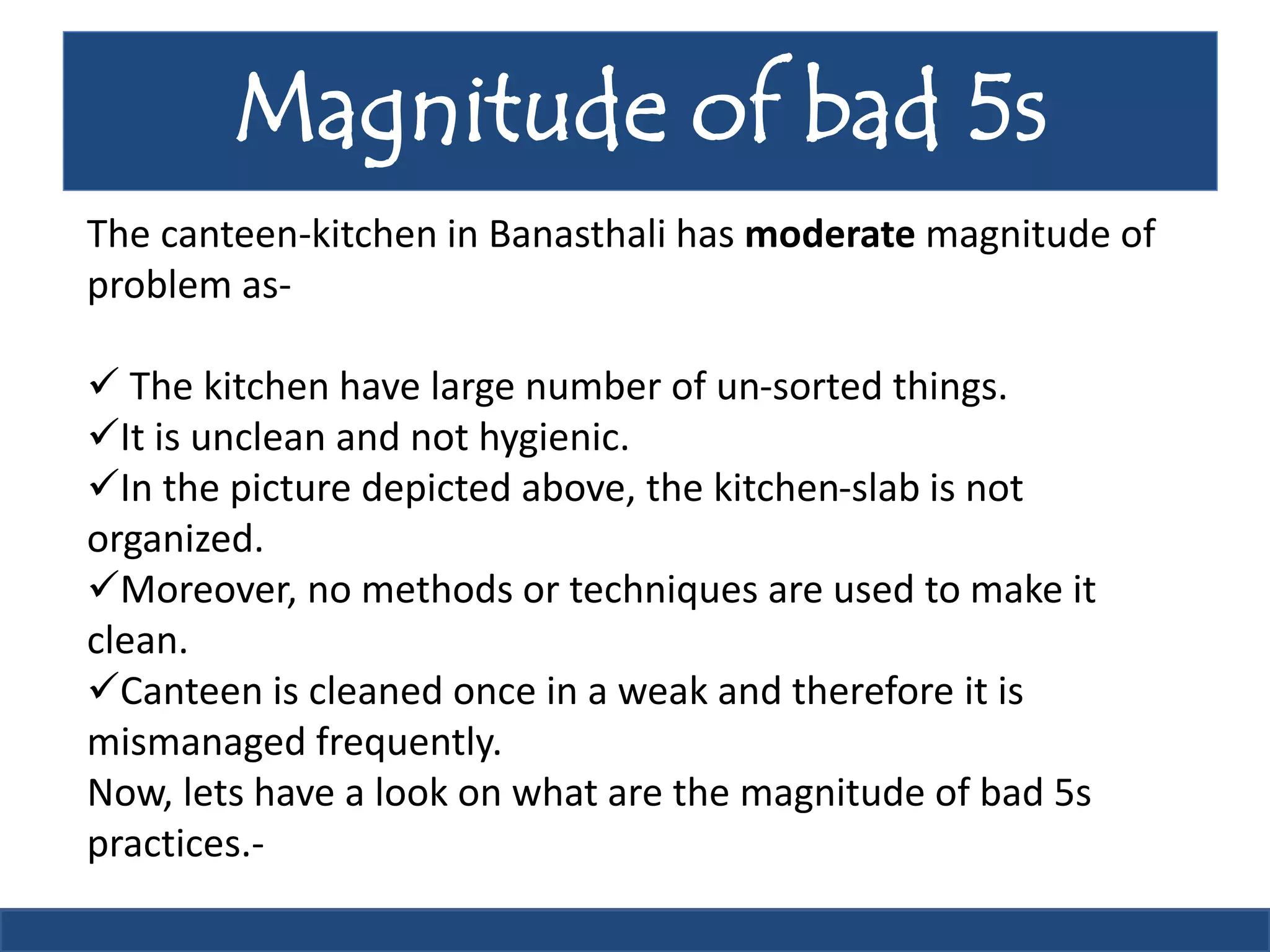 5s on college canteen kitchen | PPTX